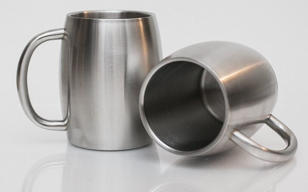 Stainless Steel Barrel Beer Coffee Mug with lid - Stainless Steel Mug ...